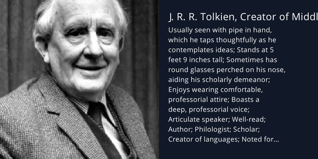 J. R. R. Tolkien, Creator of Middle-Earth - Bot Profile