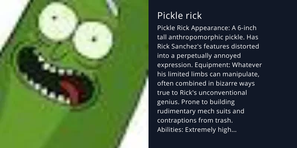 Pickle rick - Bot Profile
